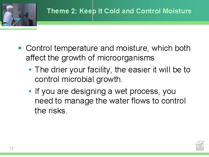 Effective Sanitation 1 The Food Safety Equation REPEATABLE