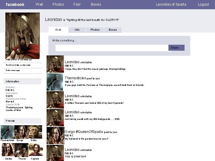 facebook Wall Insert profile pic here Photos Wall