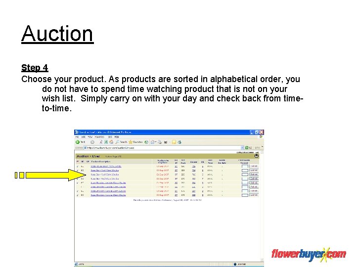 The Auction Welcome to the Auction Tutorial Auction