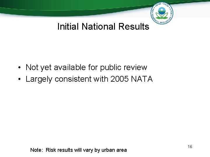 National Air Toxics Assessment NATA Approach GEOCAPE Workshop