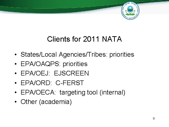National Air Toxics Assessment NATA Approach GEOCAPE Workshop