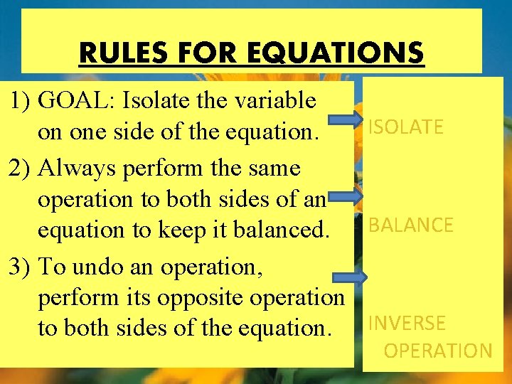 Unit 7 Lesson 20 OneStep Equations Standard AF