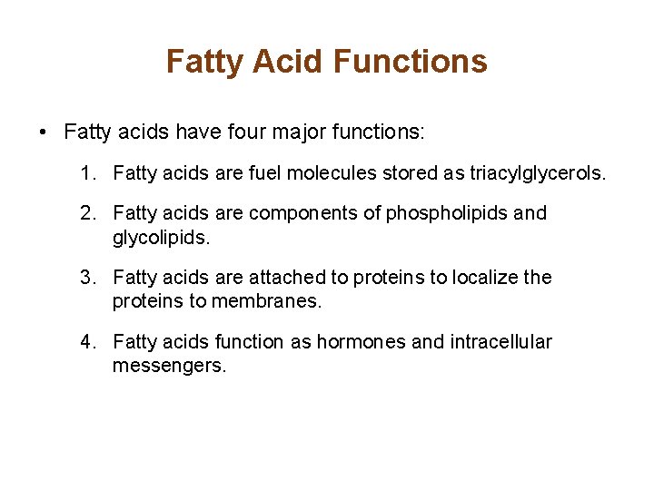 Chapter 22 Fatty Acid Metabolism 2019 W H