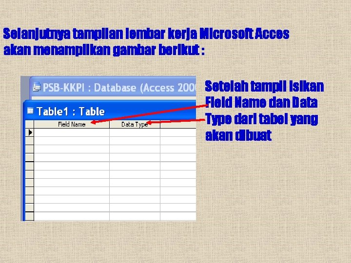 PROGRAM APLIKASI BERBASIS DATA MICROSOFT ACCES KEMUDAHAN MENGGUNAKAN