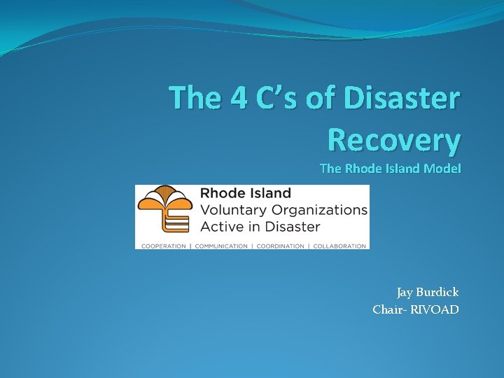 The National VOAD Movement A Whole Community Approach