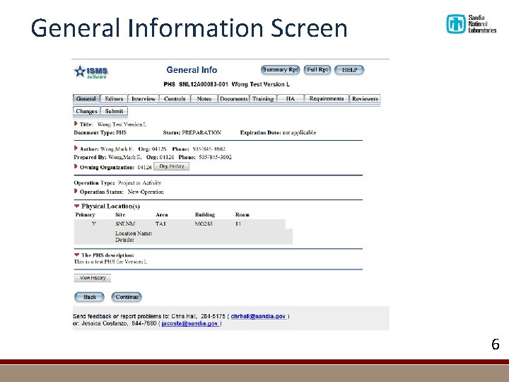 Primary Hazard Screening PHS for ISMS Implementation and