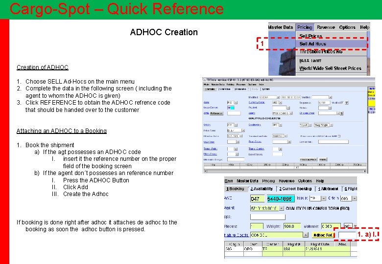 CargoSpot Quick Reference Rates Pricing CargoSpot Quick Reference