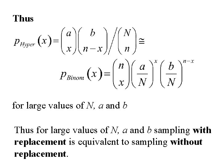 Discrete distributions The Bernoulli distribution The Binomial distribution