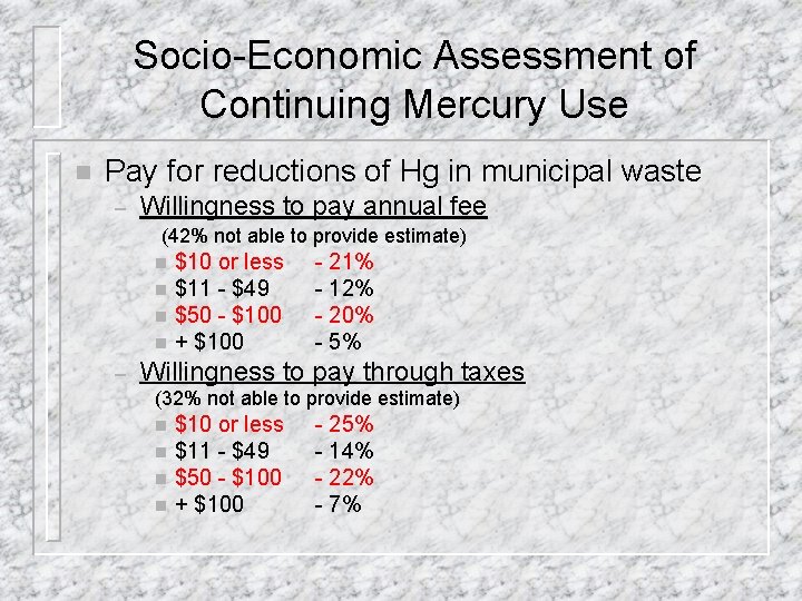 Mercury Retirement Canadian Assessment Breaking the Mercury Cycle