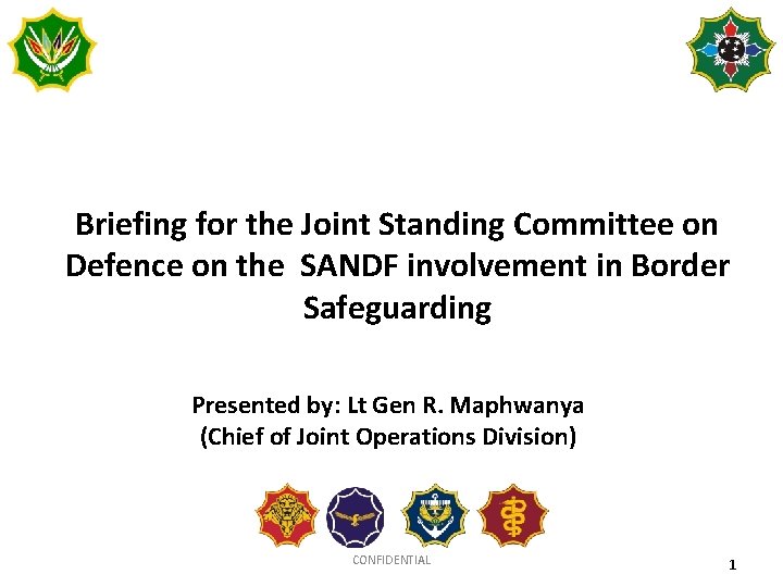 Briefing for the Joint Standing Committee on Defence