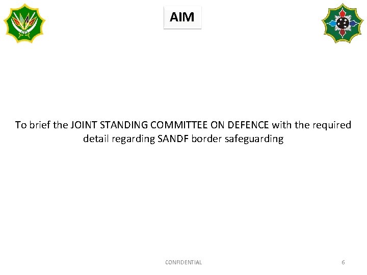 Briefing for the Joint Standing Committee on Defence