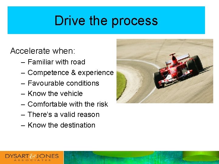 Accelerated Planning not an oxymoron Rebecca Jones Dysart