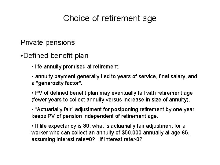 Ch 7 LIFECYCLE ASPECTS OF LABOR SUPPLY Choice