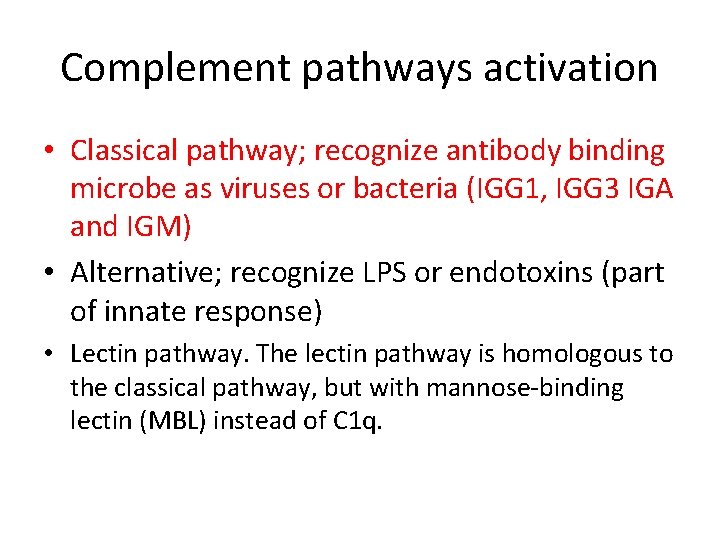 Complements Dr Eman Albataineh Assistant Prof Immunology College