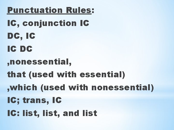 Mrs Nunez Second Semester Grammar Review Punctuation and