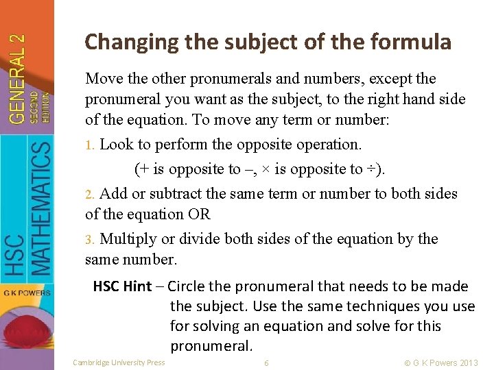 3 Further algebraic skills and techniques Cambridge University