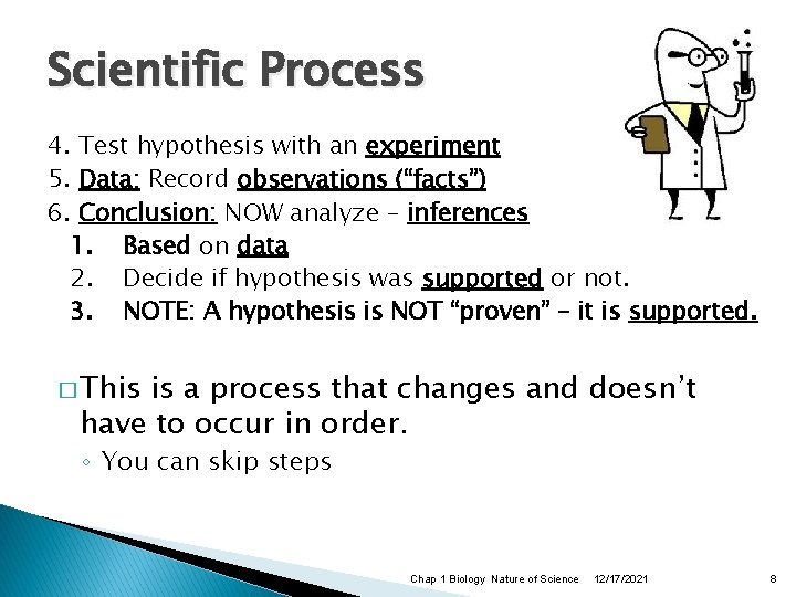 Biology Chapter 1 Section 1 The Nature of