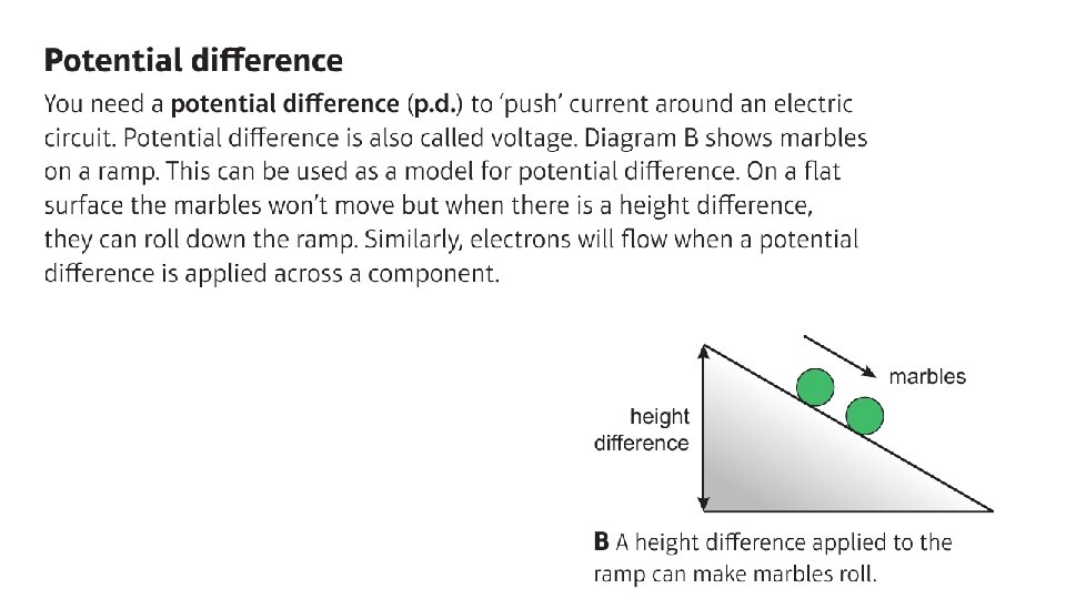 Current and potential difference Summary Series circuits Parallel