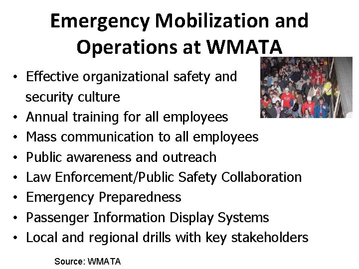 Management of Emergency Response to Subway Accidents Stephan