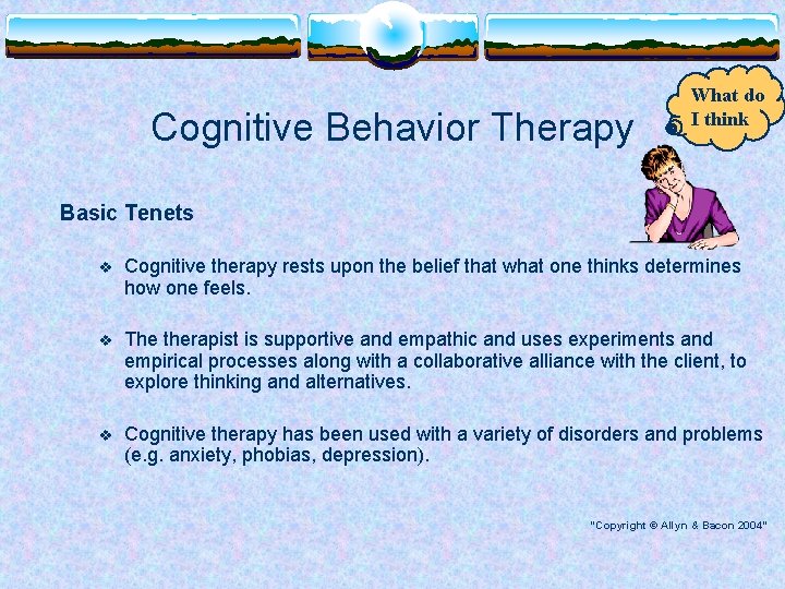 Theories of Counseling Cognitive Behavior Therapy Power Point