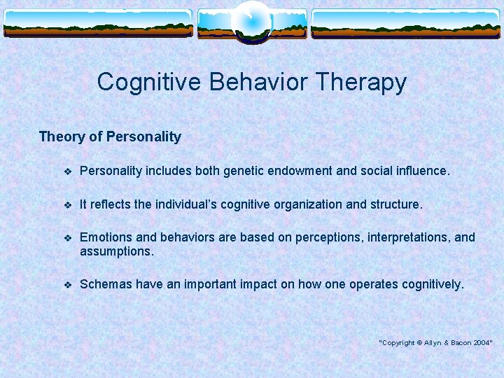 Theories of Counseling Cognitive Behavior Therapy Power Point
