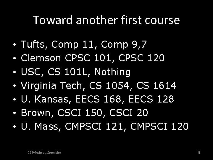 APCS Principles www csprinciples org CS Principles Snowbird