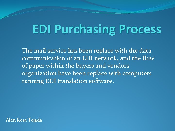 Electronic Data Interchange How It Works Sarah B
