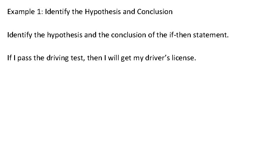 Chapter 2 Segments and Angles Section 5 IfThen