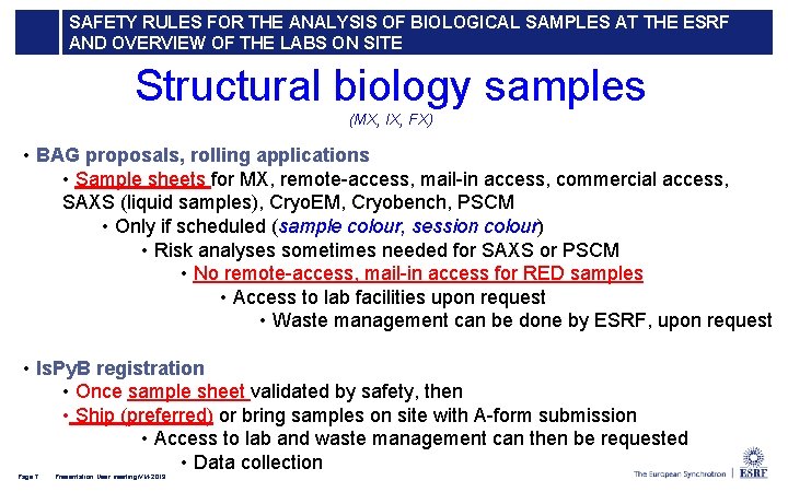 SAFETY RULES FOR THE ANALYSIS OF BIOLOGICAL SAMPLES