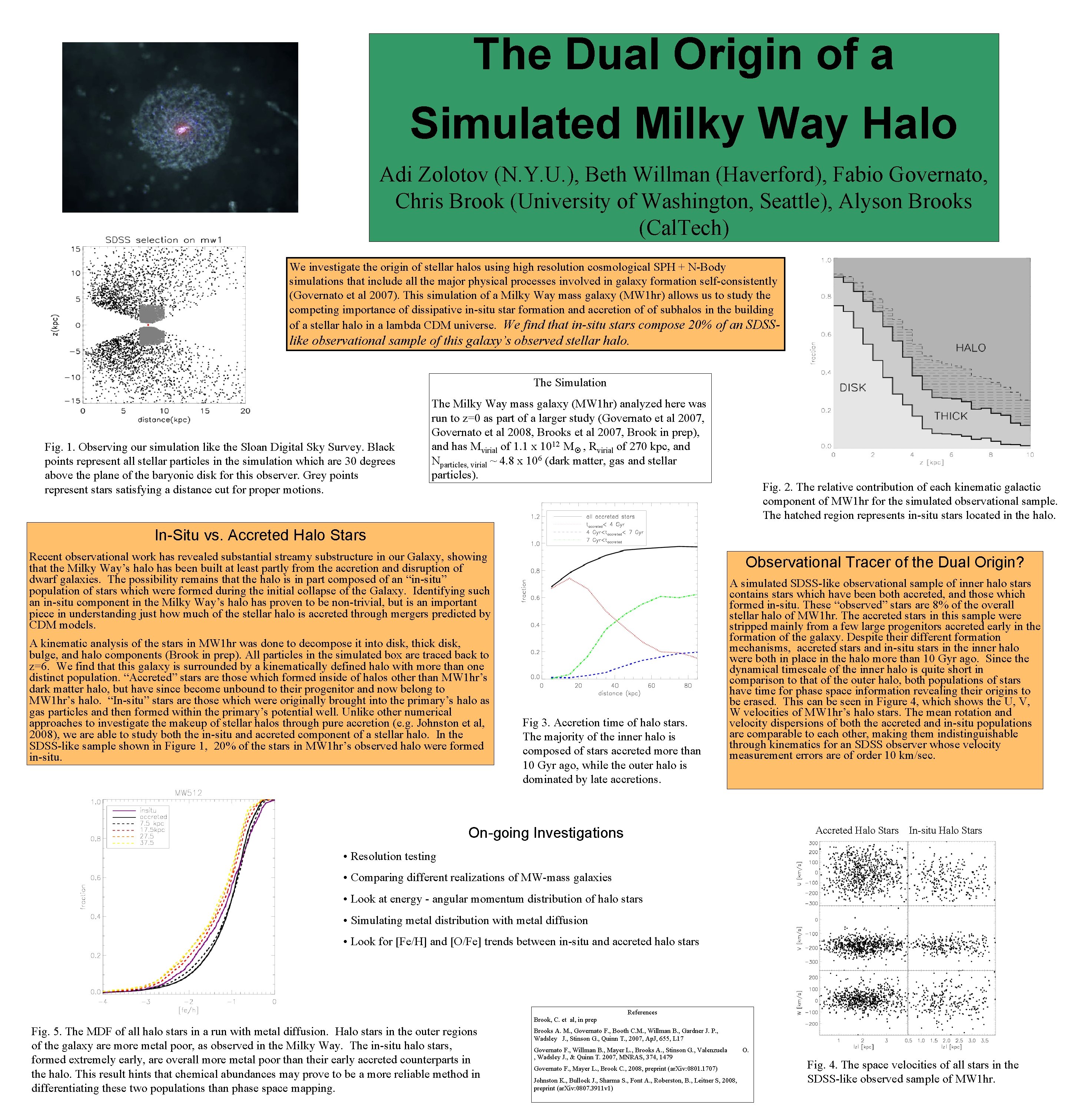 The Dual Origin of a Simulated Milky Way