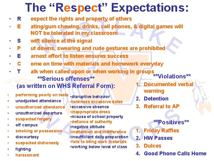 BienvenidosBack to School Night 2011 Please step all