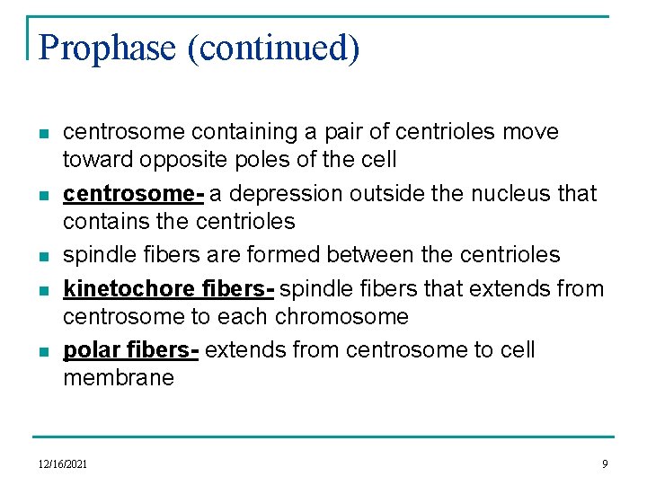 Cellular Division Biology 12162021 1 Cellular Division n