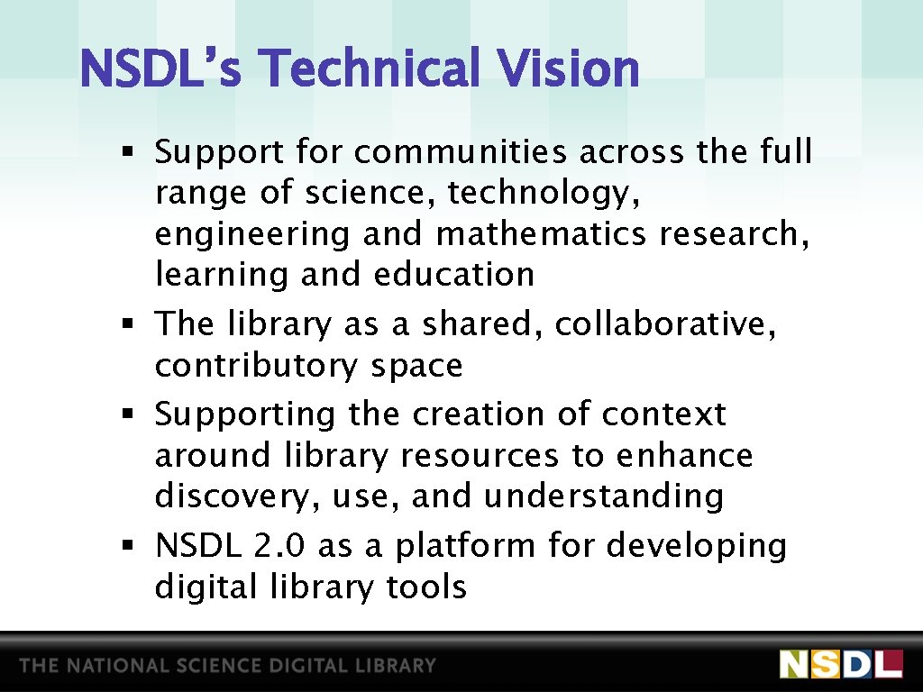 NSDL 2 0 Building a Collaborative Digital Library