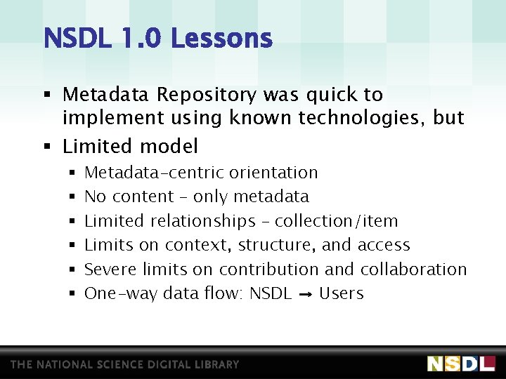 NSDL 2 0 Creating a collaborative digital library
