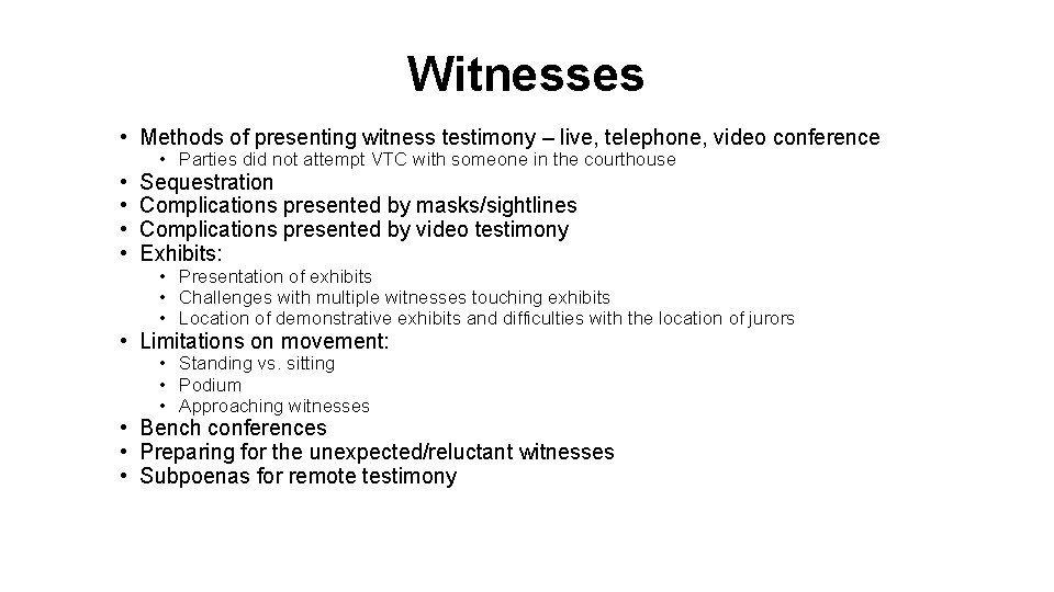 Observations from Litigating a COVID19 Pilot Program Civil