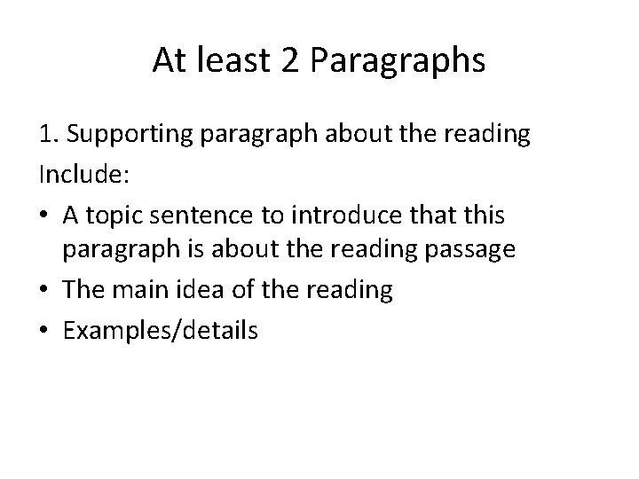 Writing Writing Tips for the Integrated Task Know