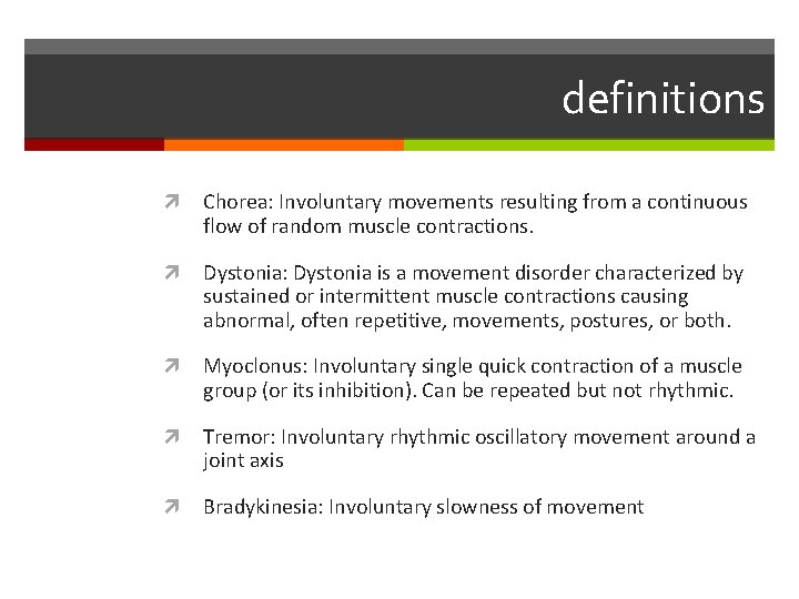 Movement Disorders Myoclonus Chorea Hyperkinetic Tremor Dystonia ...