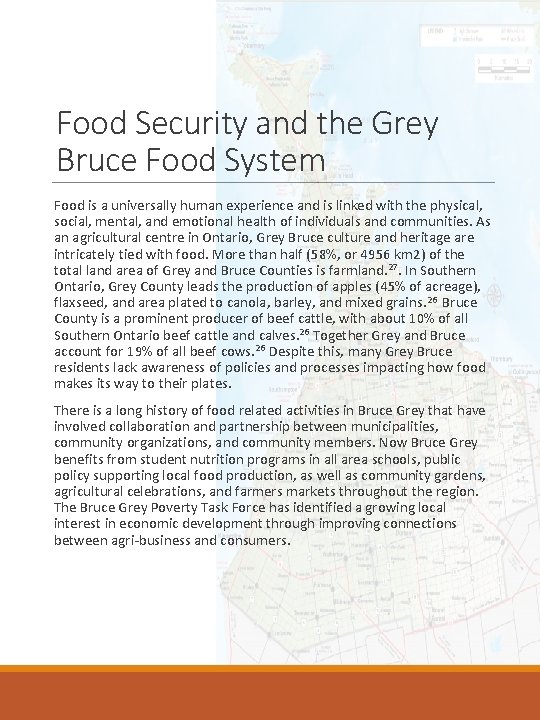 Food Security in Bruce Grey Prepared by the