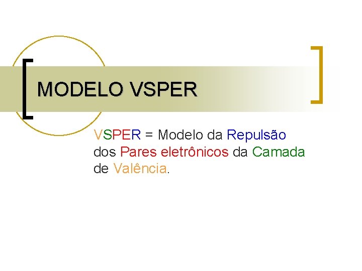 MODELO VSPER Modelo da Repulso dos Pares eletrnicos