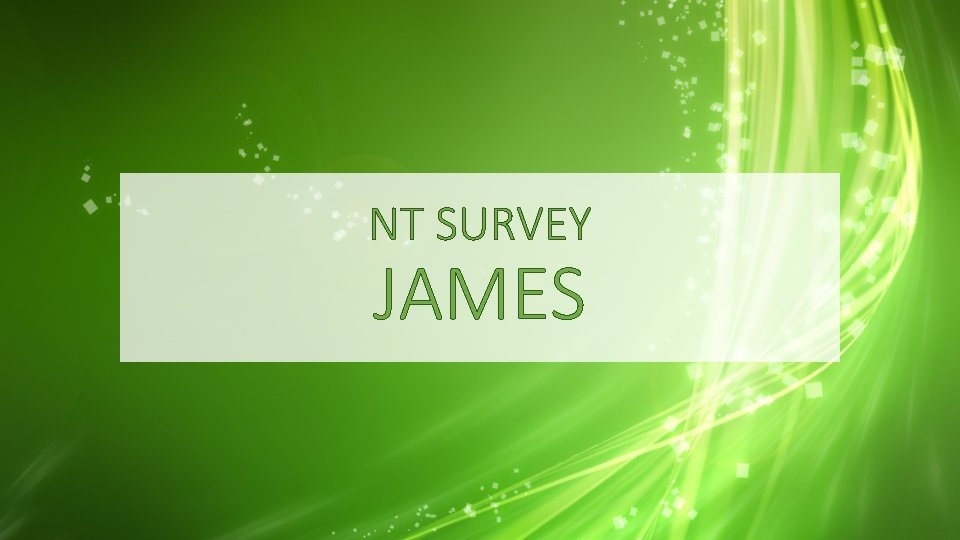 NT SURVEY JAMES Introduction Martin Luther James was