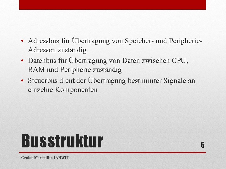 Bussysteme und Bits Grundlegende Erklrung worum es sich
