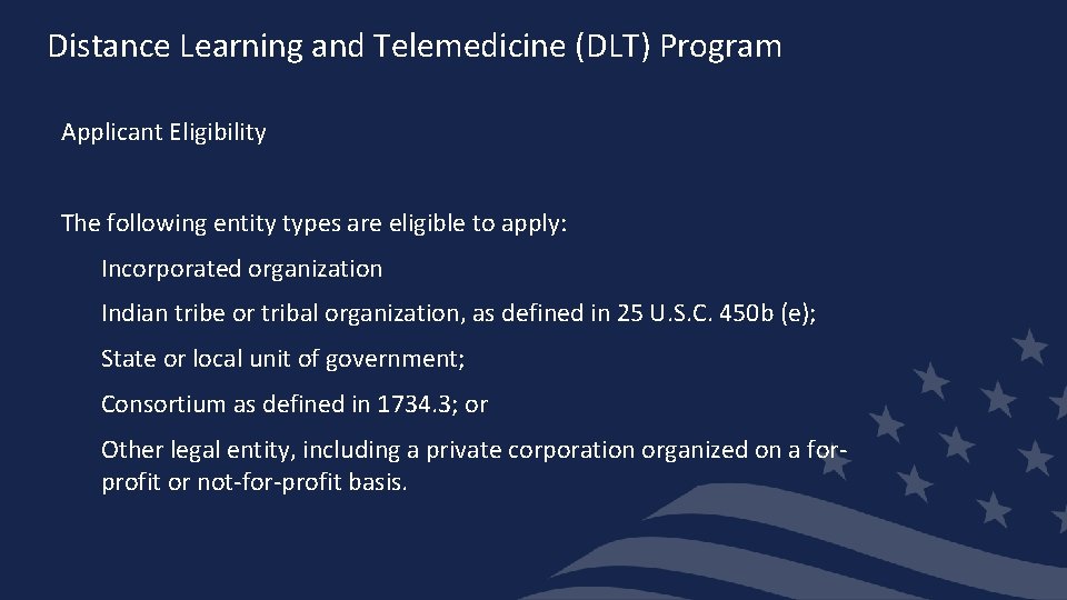 Together America Prospers Distance Learning and Telemedicine Program