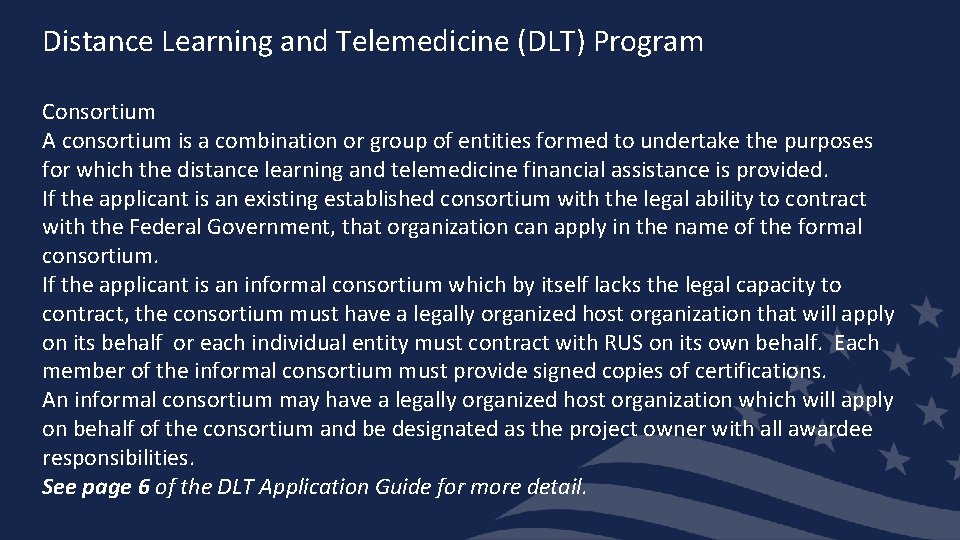 Together America Prospers Distance Learning and Telemedicine Program