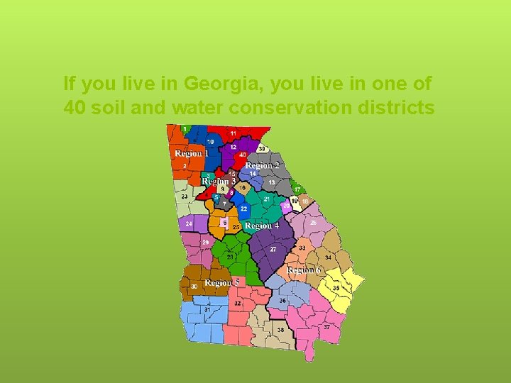 Soil and Water Conservation Districts in Georgia Soil