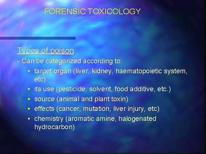 FORENSIC TOXICOLOGY MOHAMAD AZAINI IBRAHIM M D M