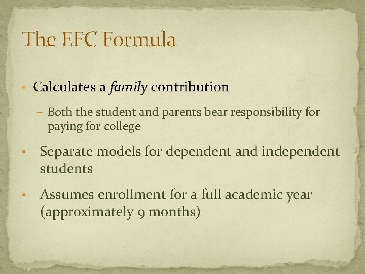 And the Number Is Agenda How the expected