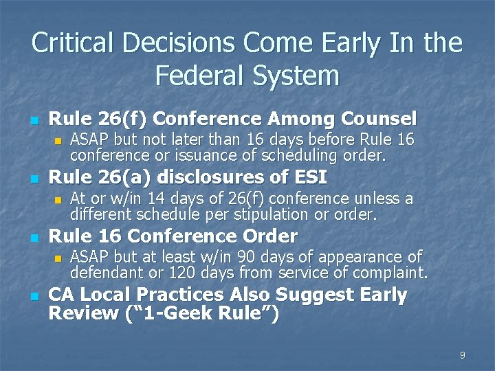 e Discovery e Retention Facing the Challenge Presented