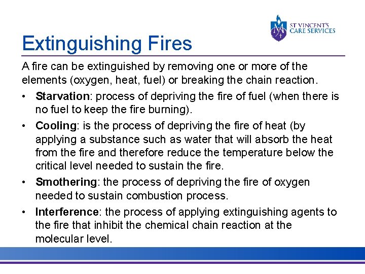 FIRST RESPONSE FIRE SAFETY Training Outline At the