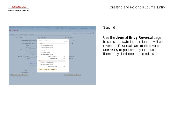 Creating and Posting a Journal Entry Concept Creating