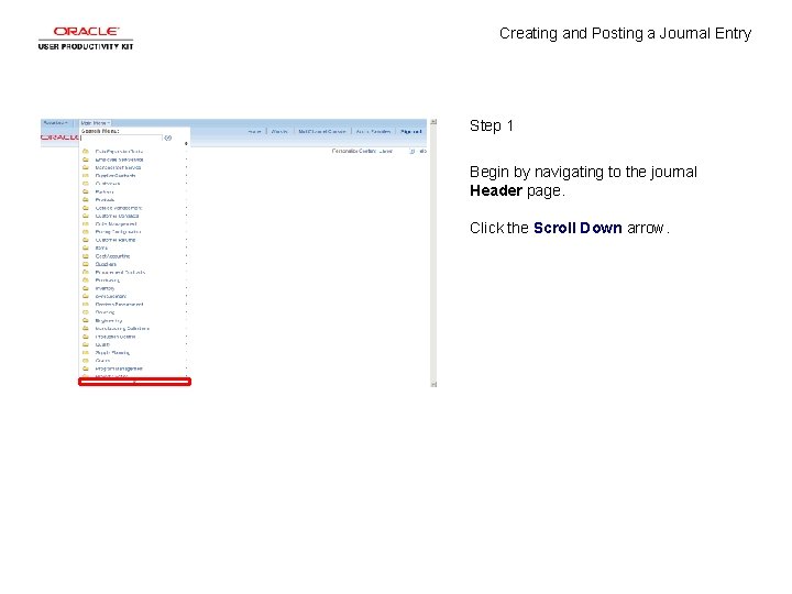 Creating and Posting a Journal Entry Concept Creating